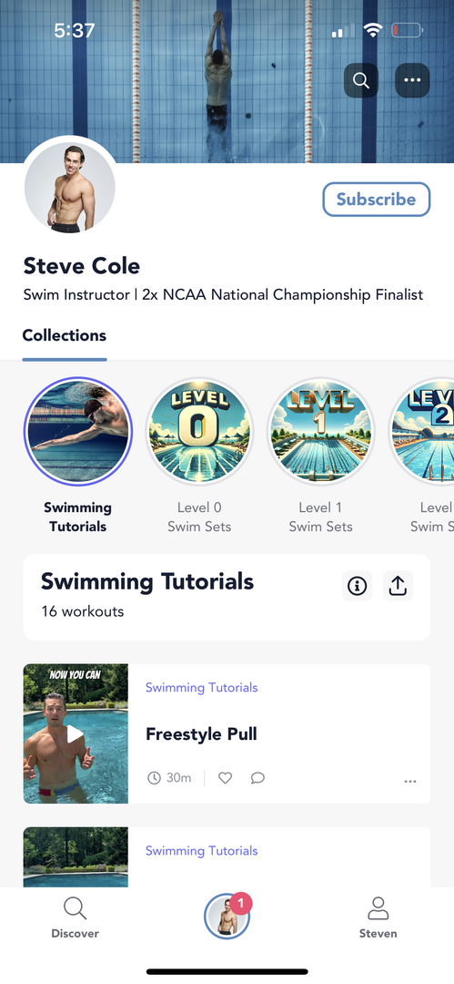 Steve Cole App - Swim Instructor | 2x NCAA National Championship Finalist